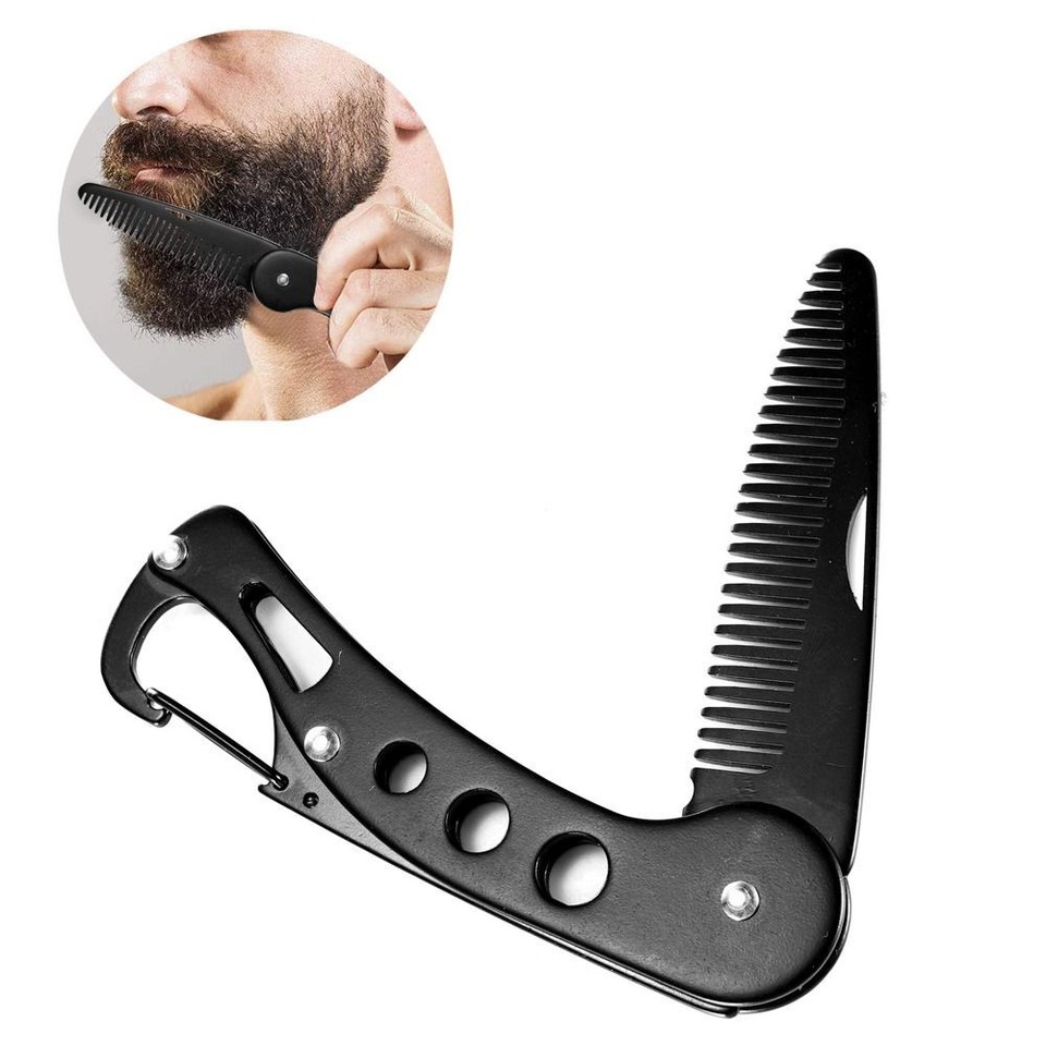 Anti Static Mustache Comb Folding Beard Styling Comb Portable Hair Comb ...