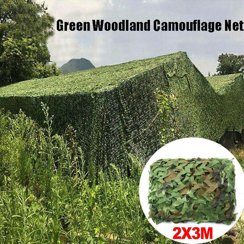 Military Camo Net Camouflage Netting Hunting Camping Army Woodland Hide ...