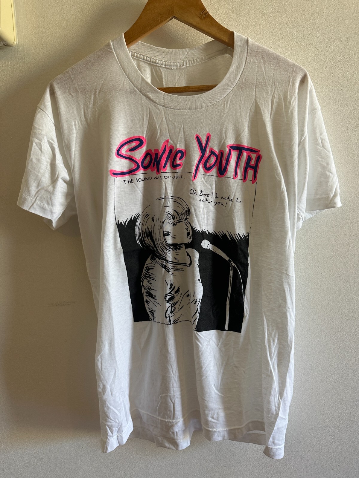Vintage White Sonic Youth Goo T-Shirt - Gem