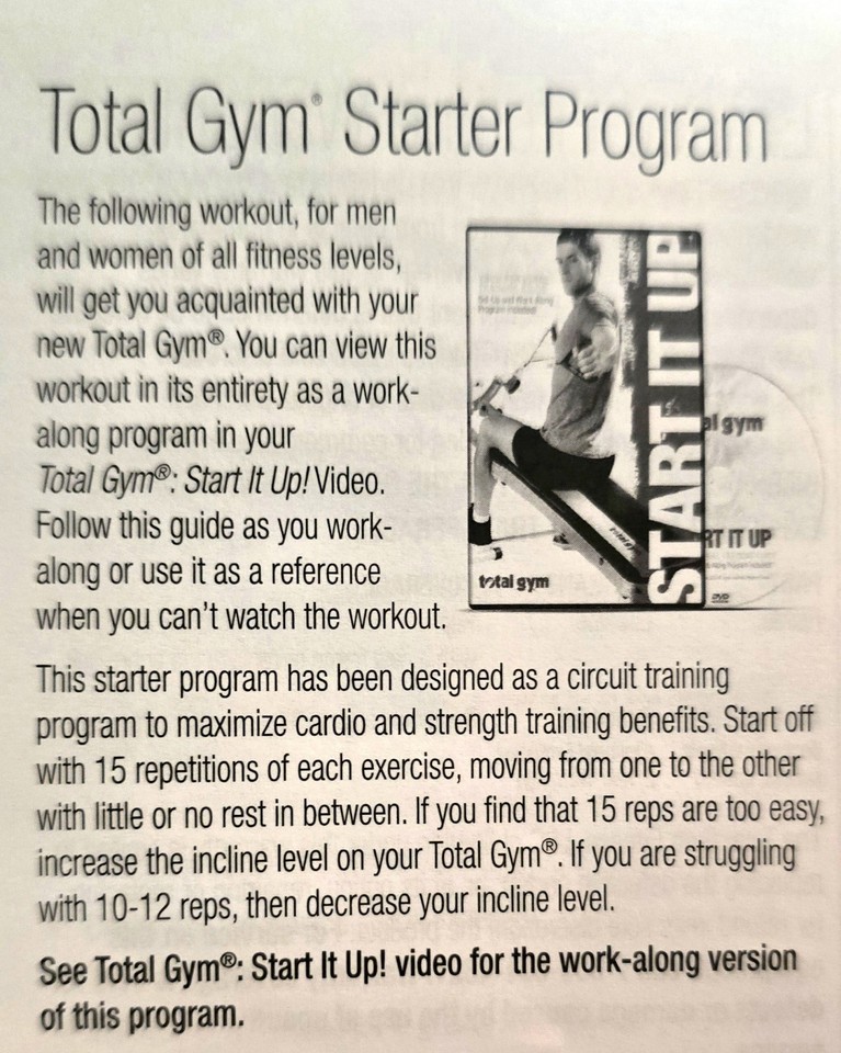 Total Gym "FIT PLUS" Home Fitness Exercise Machine, FOLDING, 14 Levels ...