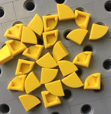 Lego Yellow 1/4 Circle Tile 1x1 Smooth Finishing Floor Corner New Lot ...