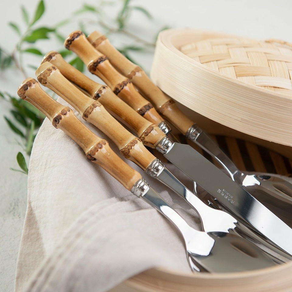 SABRE PARIS, PANDA BAMBOO 5 PIECE FRENCH FLATWARE PLACE SETTING ...