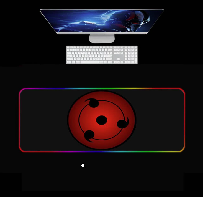 Naruto Sharingan Gaming Mouse Pad Large 36x12 Sasuke Itachi Uchiha ...