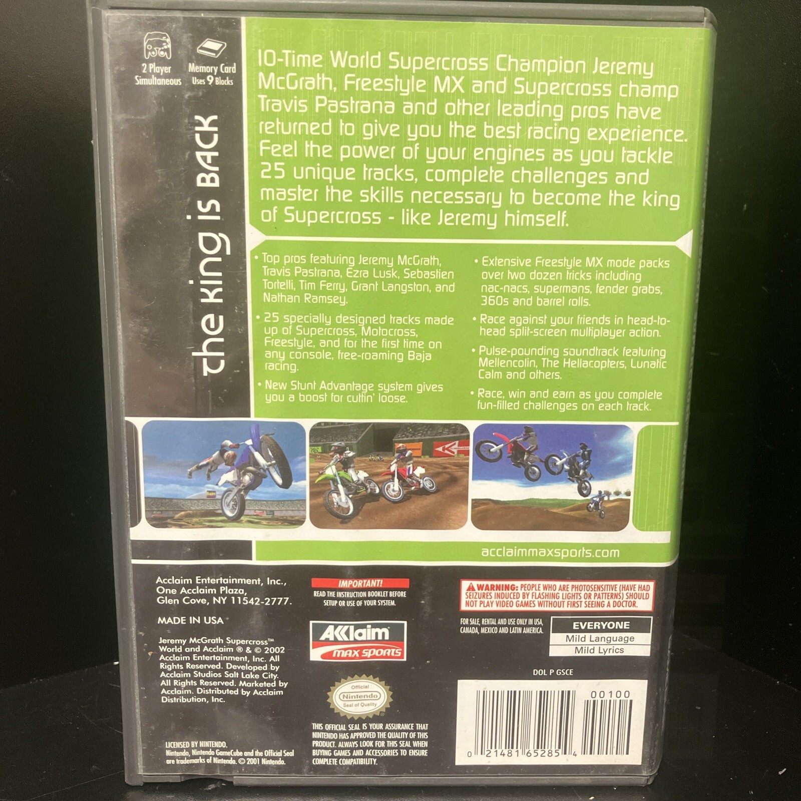 Jeremy McGrath: Supercross World - (GameCube, 2002) With Manual ...