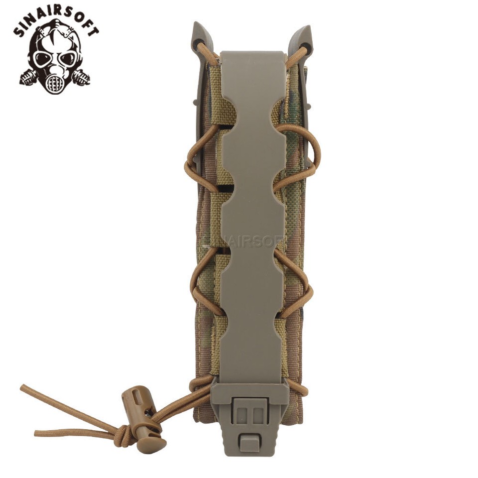 Tactical Extended Pistol 9mm SMG Magazine Pouch MOLLE Mag Clip Holder ...