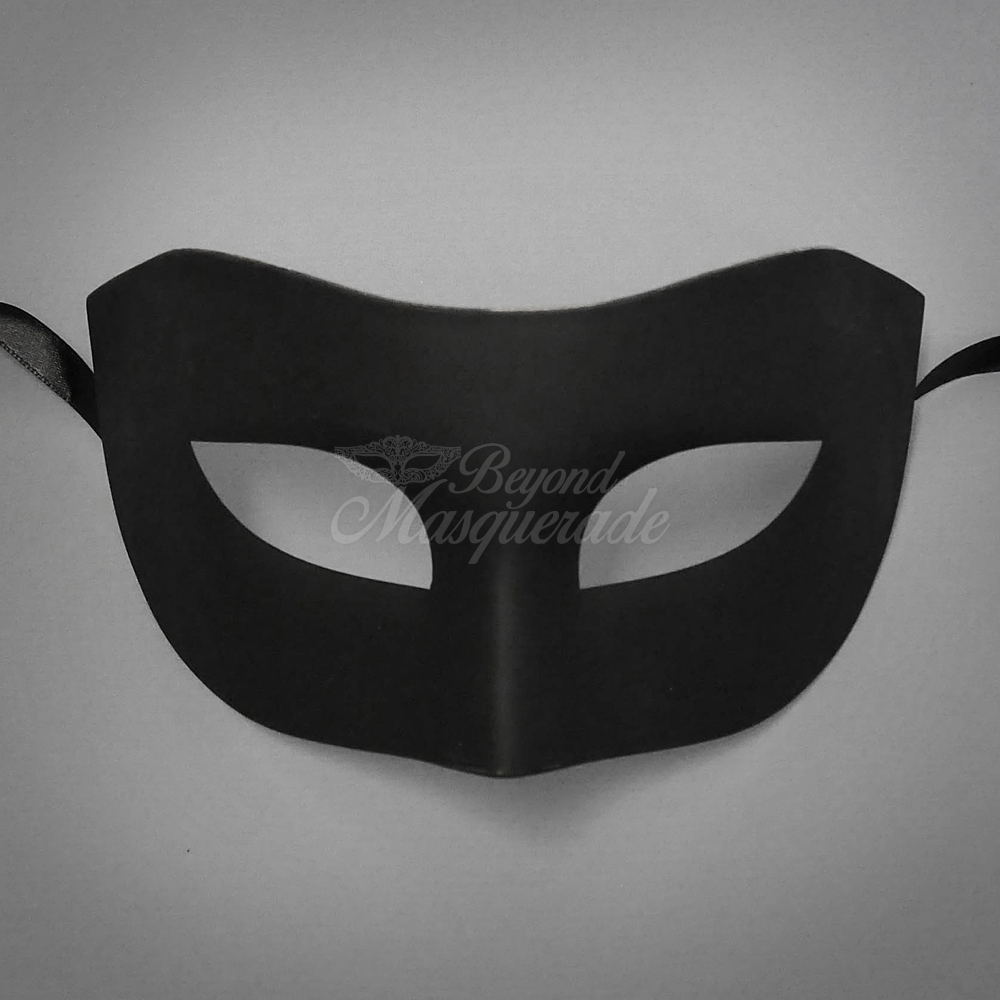 Plain Black Masquerade Masks