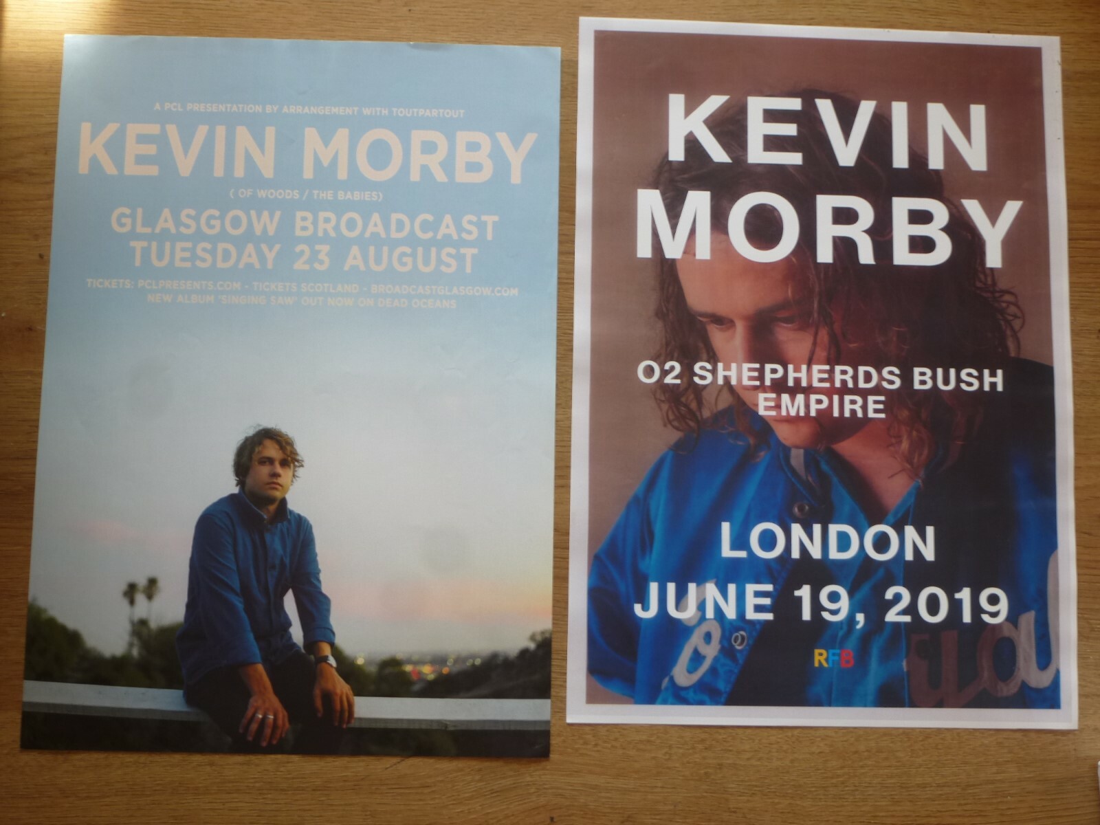 KEVIN MORBY - Collection x2 UK tour music show memorabilia - Concert ...