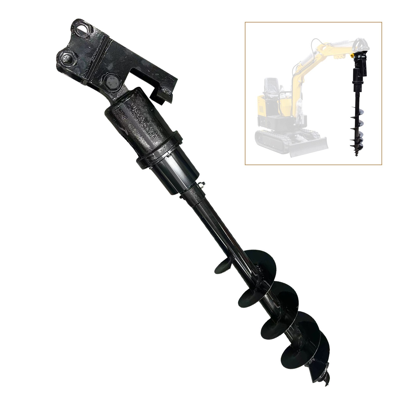 Mini Excavator Auger, For Mini 1 To 1.5 Tons Excavators, Wide Backhoe ...