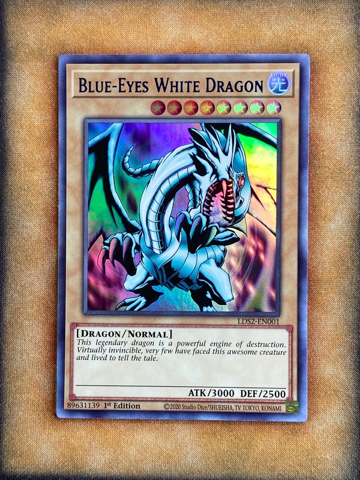 Yugioh Blue-Eyes White Dragon LDS2-EN001 Ultra Rare 1st Ed BLUE NM | eBay
