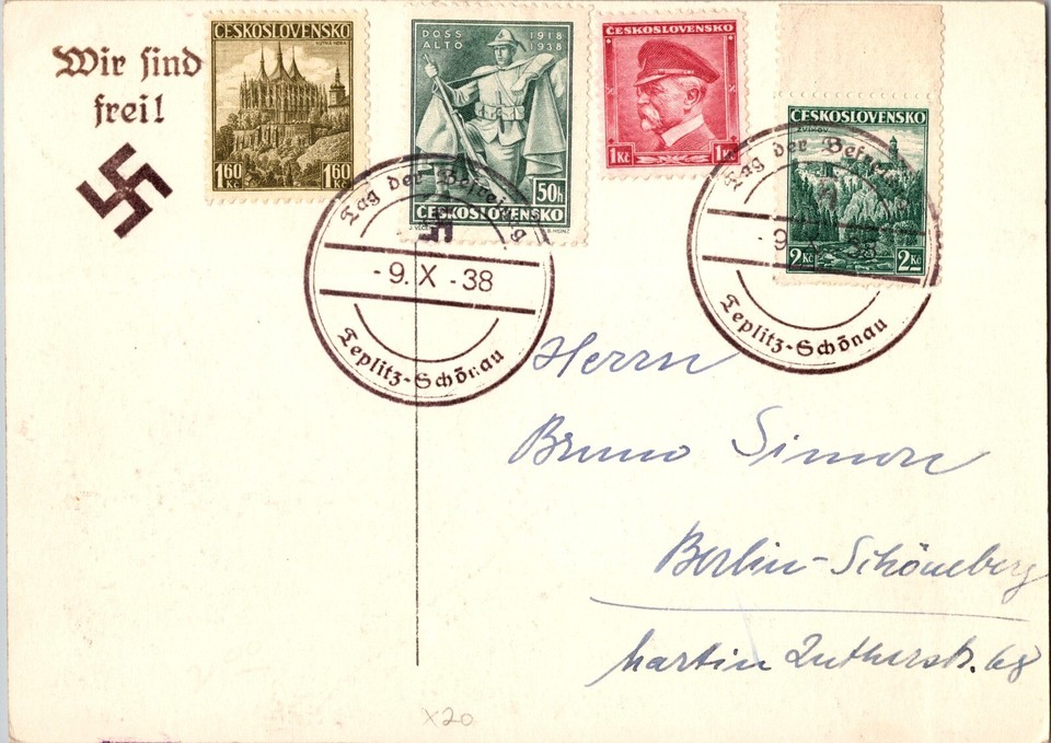 1938 Czechoslovakia WWII Machinery Real Picture Postcard Cover To ...