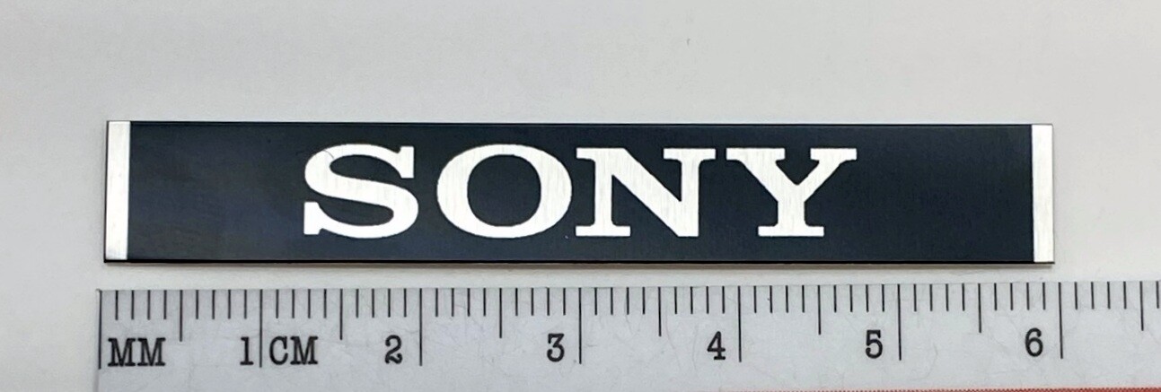 Sony Name Plate Badge Custom Made Aluminum Fits Sony Television | eBay