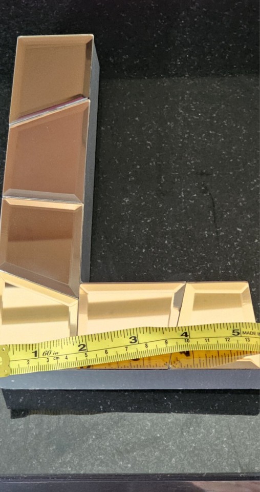 Mirrored Alphabet Letter L Deco Wall Hanging Freestanding Acrylic Rose ...