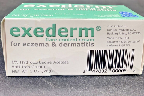 Exederm Flare Control Cream Eczema & Dermatitis-1% Hydrocortisone -1 Oz ...