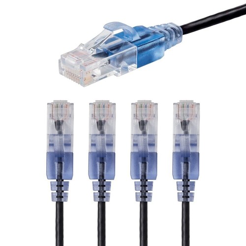 5x 30FT CAT6A RJ45 Ethernet LAN Network Patch Cable Copper 10G Slim ...