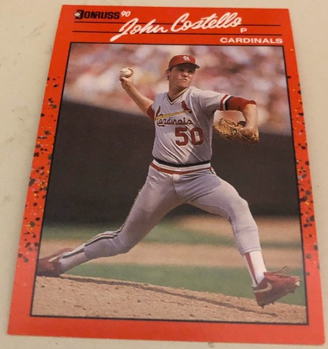 1990 Donruss John Costello Baseball Card #555 Cardinals Pitcher High ...