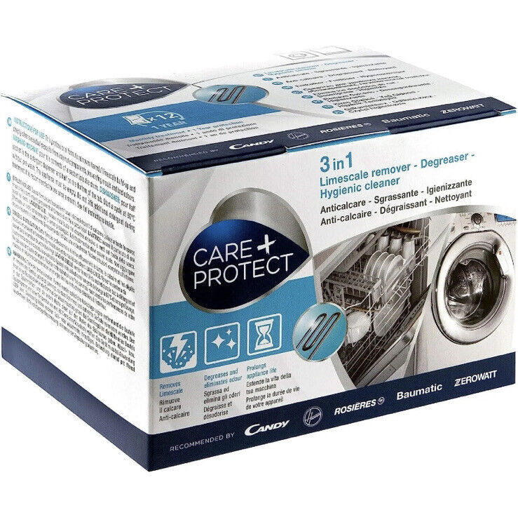 CARE + PROTECT 35602755 3-in-1 Washing Machine Cleaner - 12 Sachets for ...