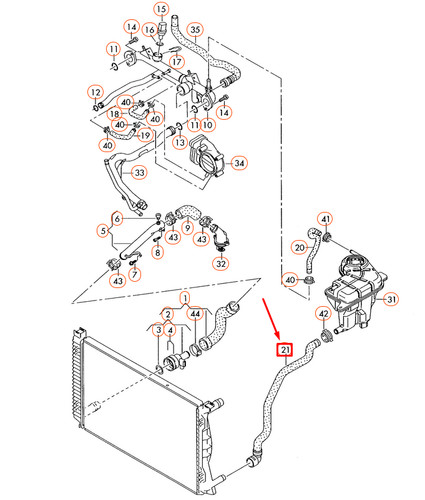 AUDI A6 4F C6 COOLANT HOSE WITH QUICK RELEASE COUPLING 4F0121109F NO🇺🇸 ...