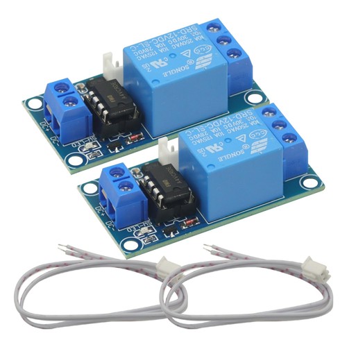 2pcs 1 Channel DC 12V Latching Relay Module with Touch Bistable Switch ...