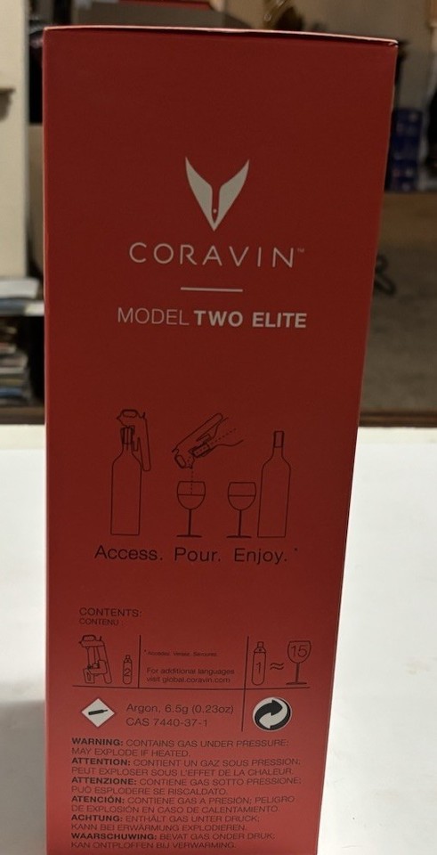 Coravin Model Two Elite Wine Storage System, Champagne Color, SEALED | eBay