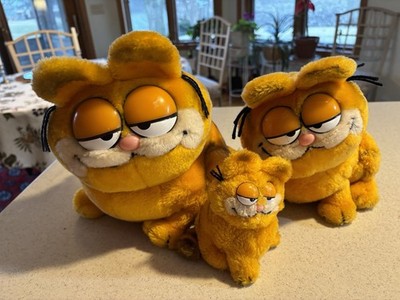Three Piece Dakin 1981 Sitting Garfield’s Stuffies | eBay