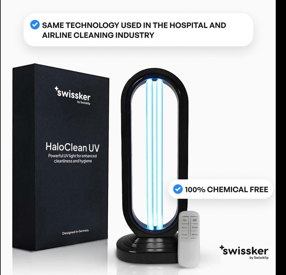 +Swissker Swissklip HaloClean UV Original, Home Disinfection Device NEW ...