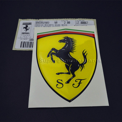 For Genuine Ferrari Resin Coated Vinyl Shield Sticker Decal 1 piece ...