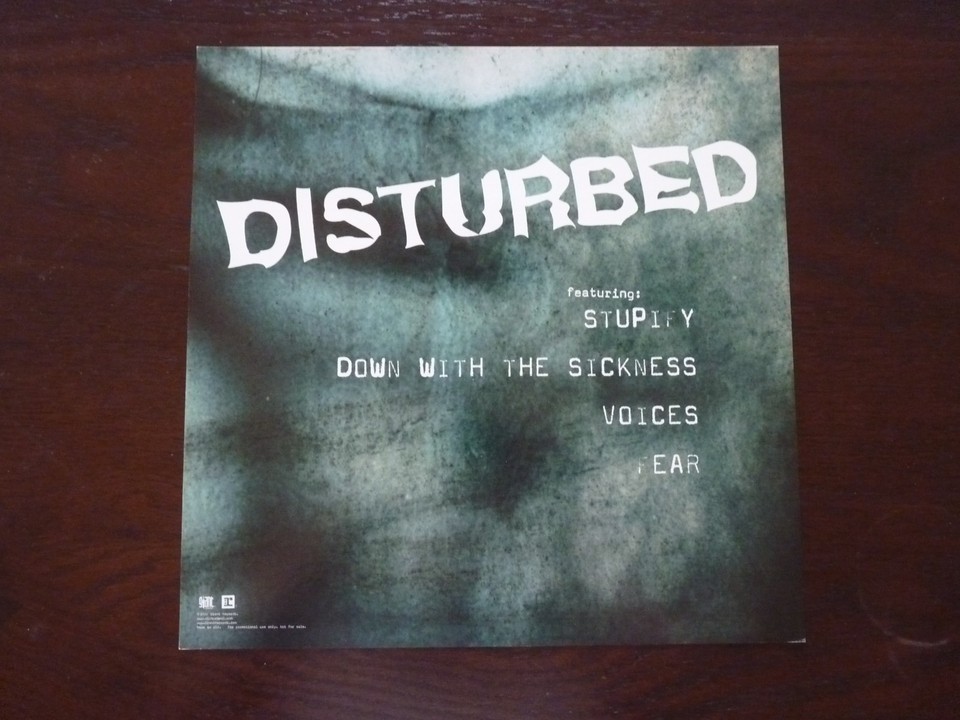 Disturbed 2000 LP Record Photo Flat 12x12 Poster | eBay