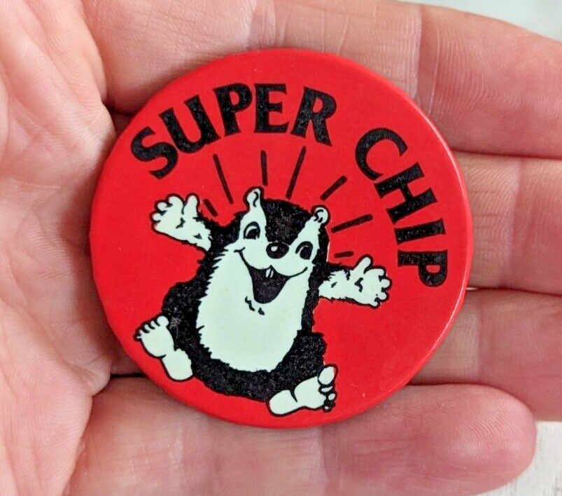 Vtg OG The Chip Book Club Club Monk Mascot Reader I Love Reading Badge ...