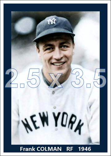 Frank Colman - 1946 New York Yankees - choose a style - colorized print ...