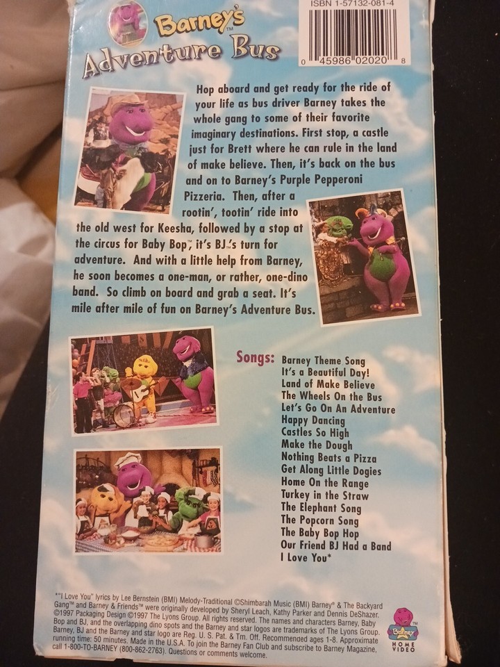 Barney - Barneys Adventure Bus (VHS, 1997) 45986020208 | eBay