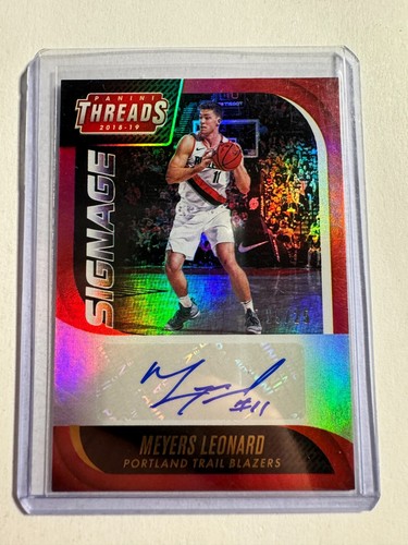 2018-19 Panini Threads - Signage Meyers Leonard #42 Gold /25 (AU) for ...