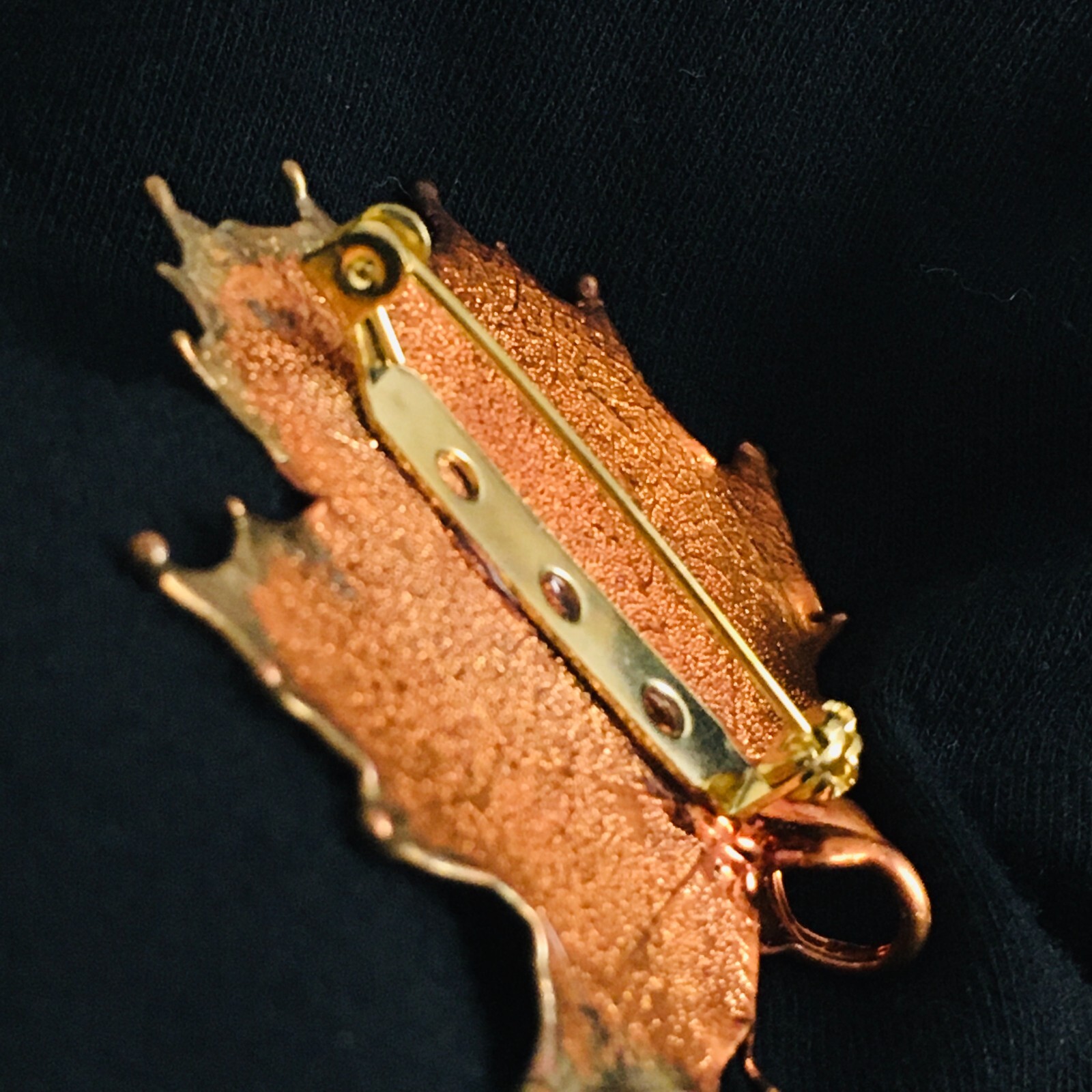 Large Detailed Iridescent Copper Real Sugar Maple Lea… - Gem