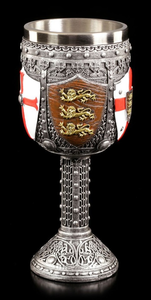 Knight Goblet - United Coats of Arms - Medieval Wine Cup Met | eBay UK