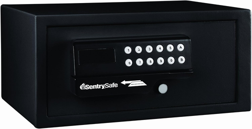 Black Steel Safe with Card Swipe Reader and Digital Keypad Lock, Small ...