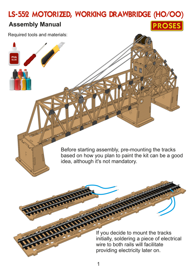 HO SCALE MOTORIZED WORKING DRAWBRIDGE FOR MODEL RAILWAYS | eBay