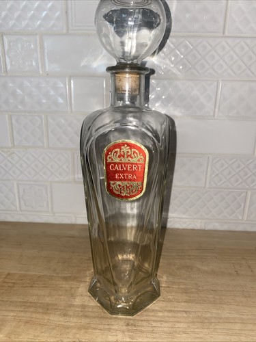 Vintage - Lord Calvert Extra Whiskey Clear Glass Decanter Bottle ...