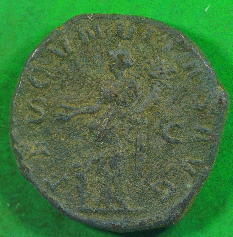 Roman Imperial ae Bronze Sestertius Coin of Herennia Etruscilla ...