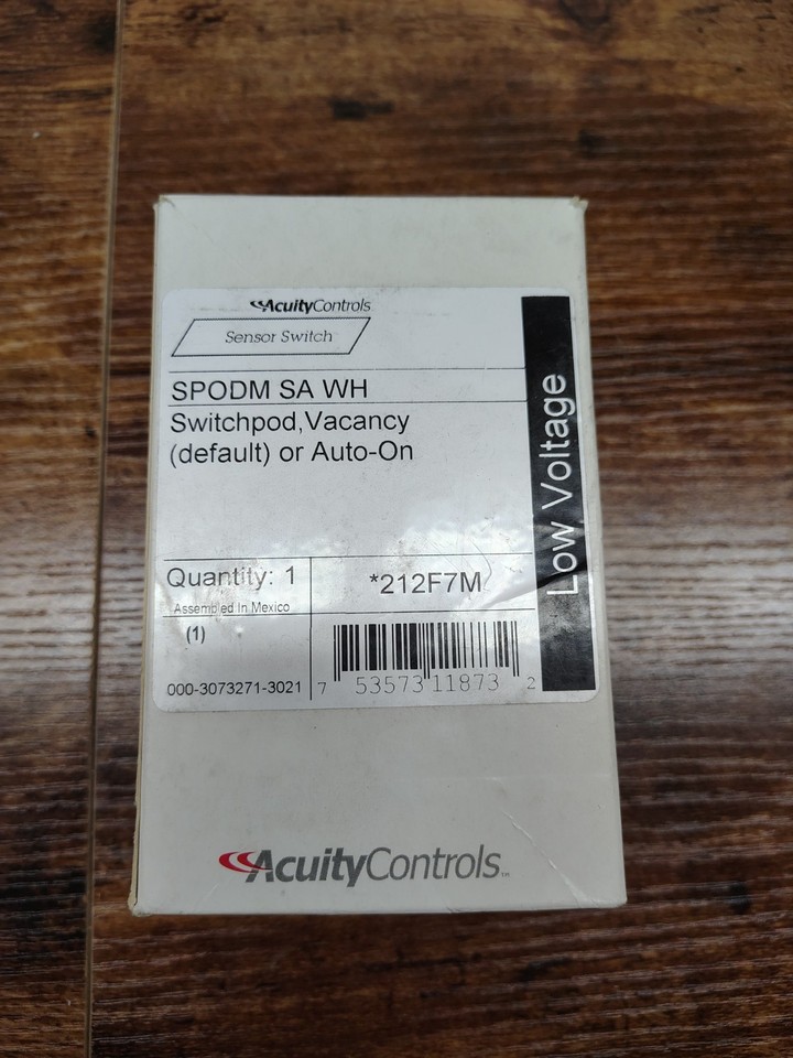 Acuity Sensor Switch 212F7M SPODM SA WH Low Voltage SwitchPod Vacancy ...