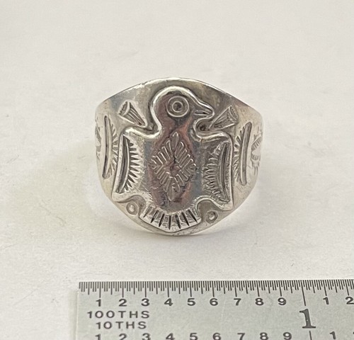 Vintage Bell Trading Post Sterling Silver Mens Thunderbird Ring Size 9 | eBay