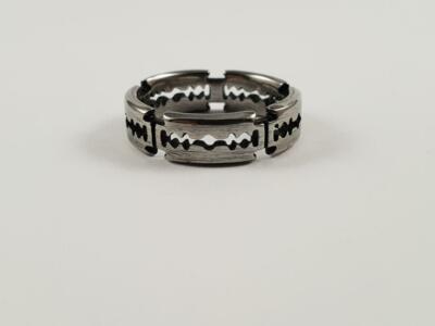 Stainless steel Razor Blade biker ring Peaky Blinder gillette outlaw ...