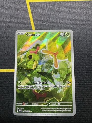 Caterpie 151 Full Art NM Ultra Rare 172/165 Scarlet & Violet Pokémon ...