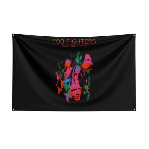 Heavy Rock Band-F-Foo Fighters Flag Banner Tapestry Wall Decor+ Brass ...