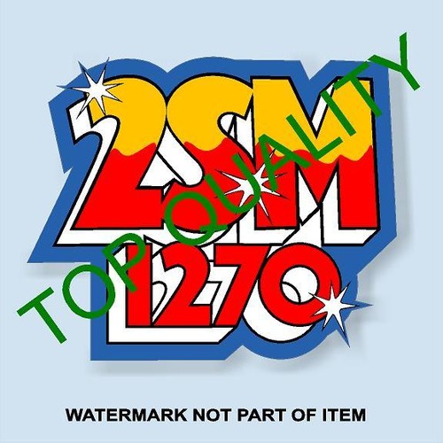 VINTAGE 2SM RADIO STATION DECAL STICKER RETRO AUSTRALIANA PATRIOTIC ...