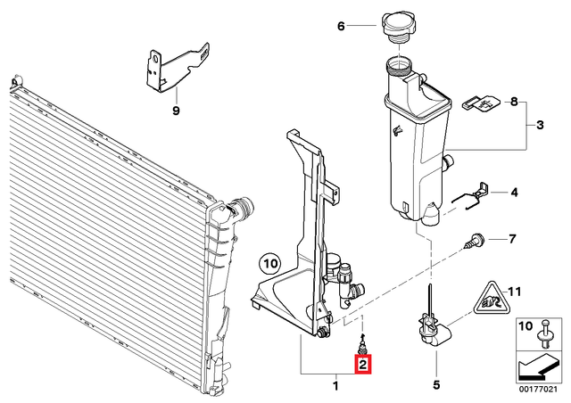 BMW Genuine E46 X3 E83 Coolant Expansion Tank Drain Plug Screw ...