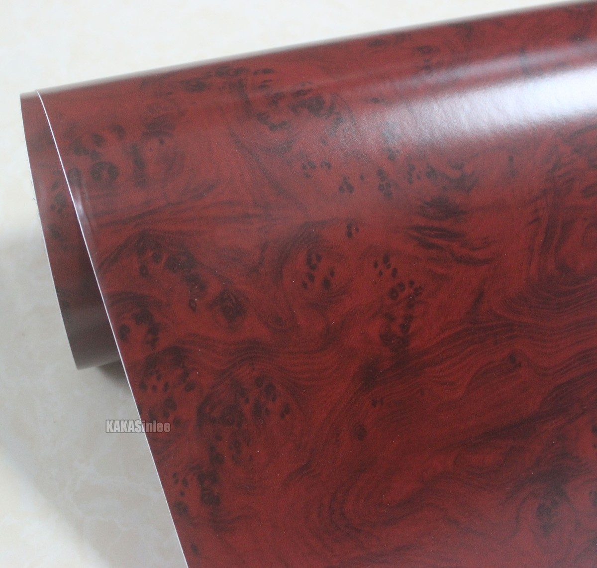 Cherry Wood Grain Vinyl Wrap Mahogany Wood Grain Film Vinyl Sheet Roll