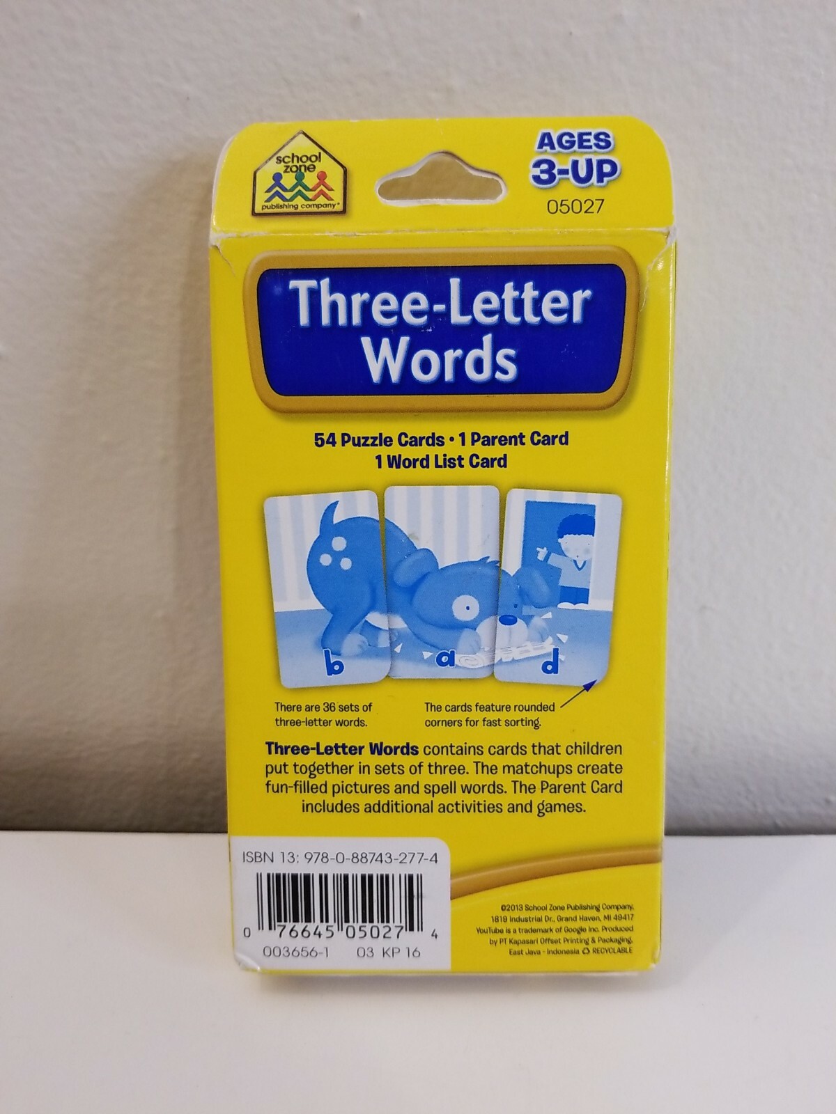 School Zone Three Letter Words Flash Puzzle Cards Learning Game ...