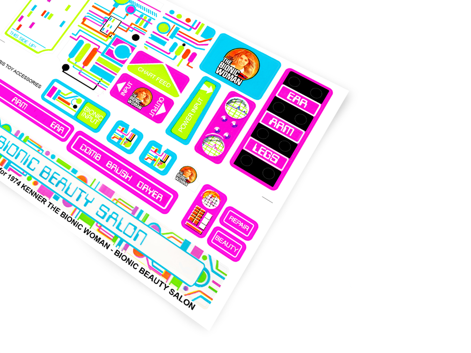 CUSTOM STICKERS FOR BIONIC BEAUTY SALON BIONIC WOMAN - SIX MILLION ...