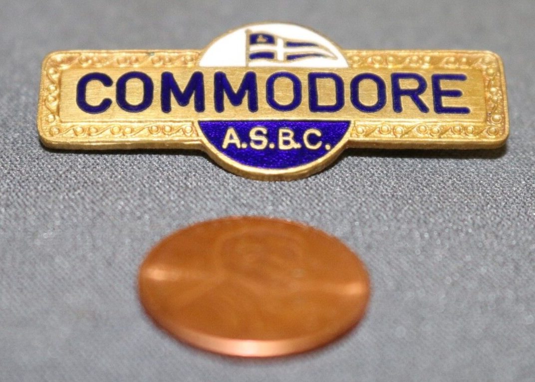 Vintage COMMODORE A.S.B.C Pin Charm Enamel Australia | eBay