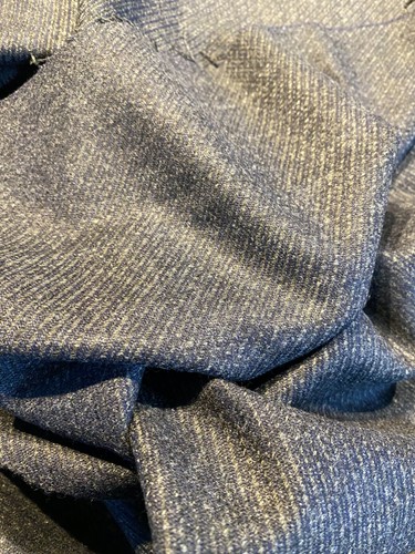 Grey Two Tone Twill Weave 100% Wool Flannel Fabric 136 cm W x 2.85 m L ...