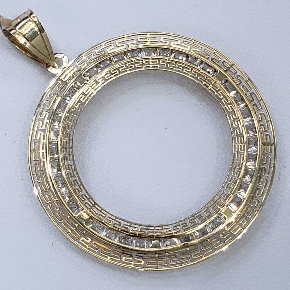 14k solid gold 50 pesos centenario Coin Bezel Frame pendant | eBay